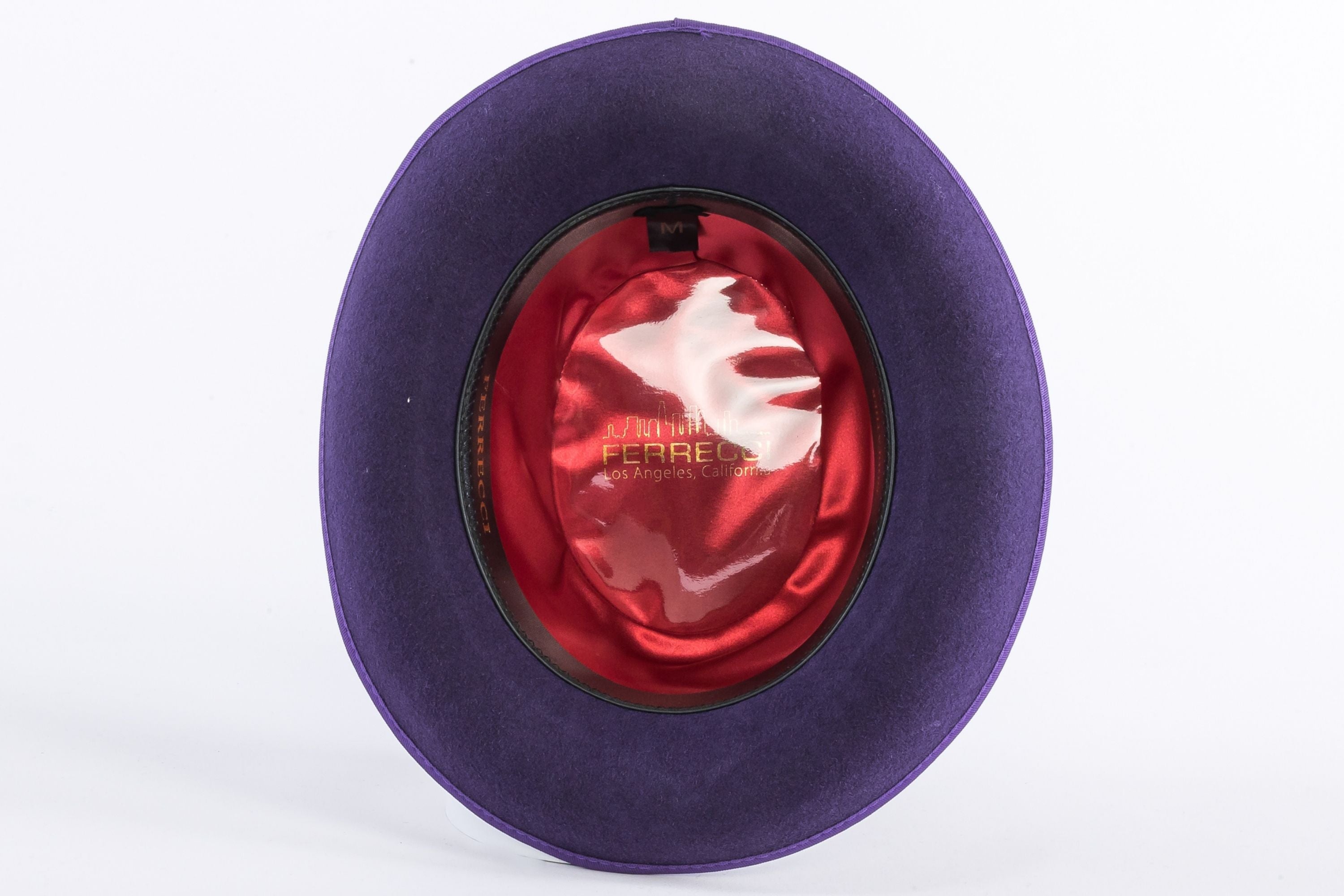 Ferrecci Authentic PURPLE Wool Felt Homburg Godfather Hat – FHYINC
