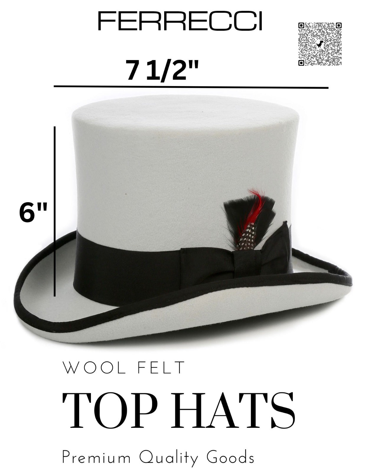 The Ferrecci Premium Classic Wool Top Hat – FHYINC