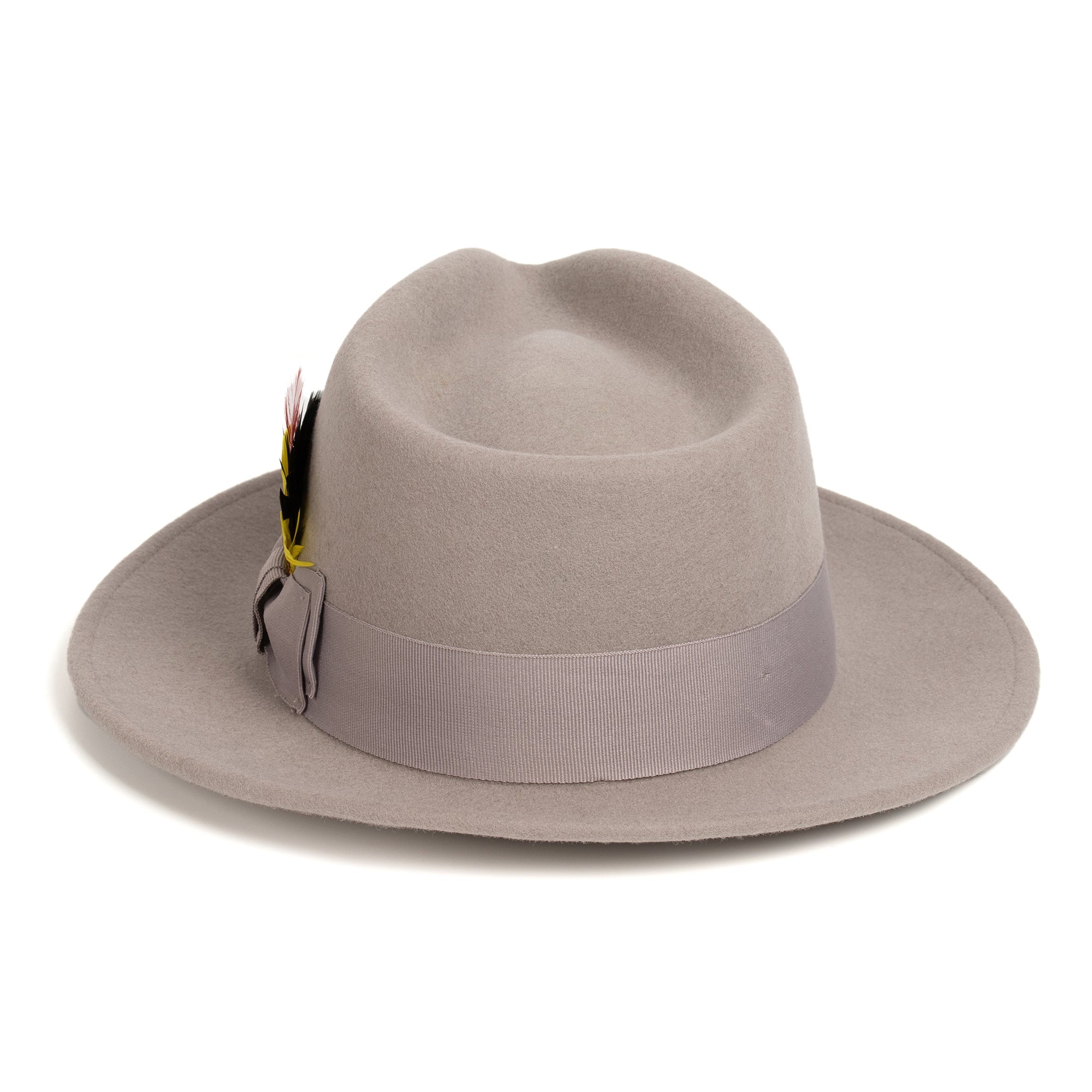 100% Australian Wool Crushable Light Grey Fedora Hat by FERRECCI – FHYINC