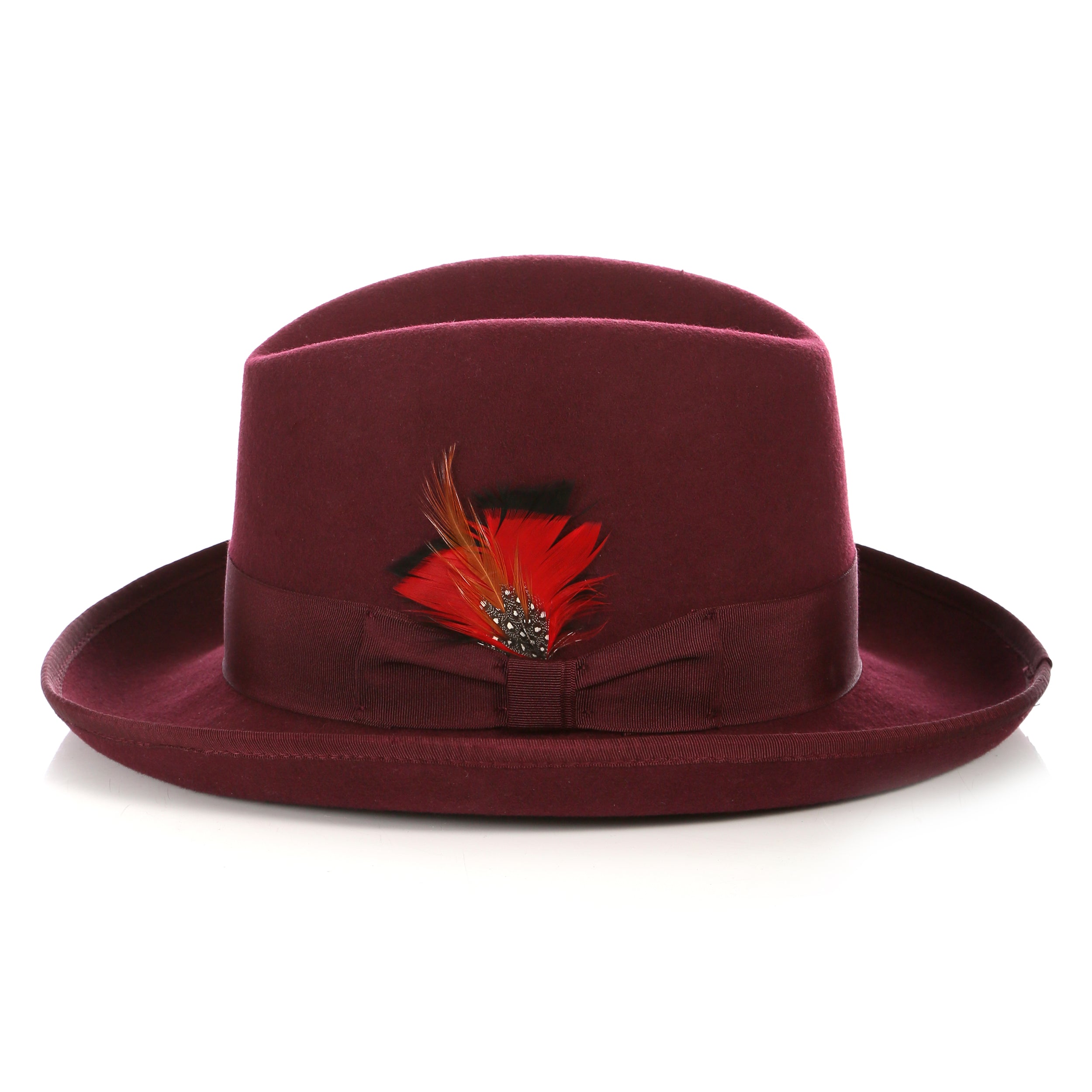 Ferrecci Premium Classic Burgundy Wool Godfather Hat – FHYINC