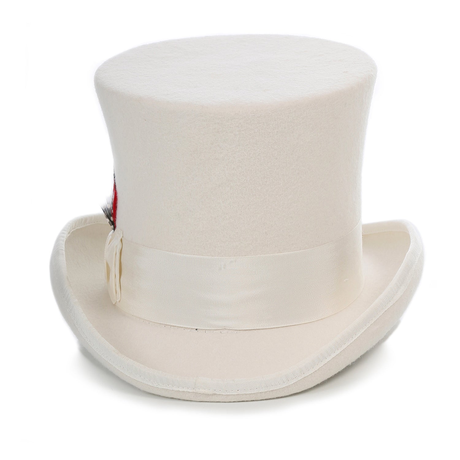 Men's Off White Top Hat | Mad Hatter Hat | Steampunk Hat | FERRECCI ...
