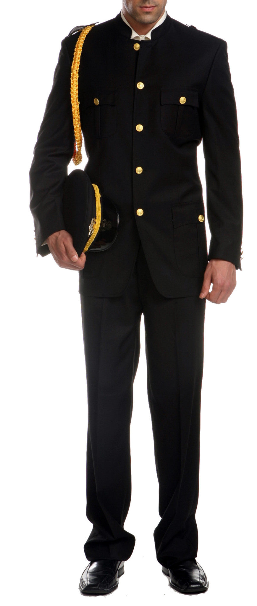 Mens Military Cadet Captain Army Uniform - Costume Party Film ...